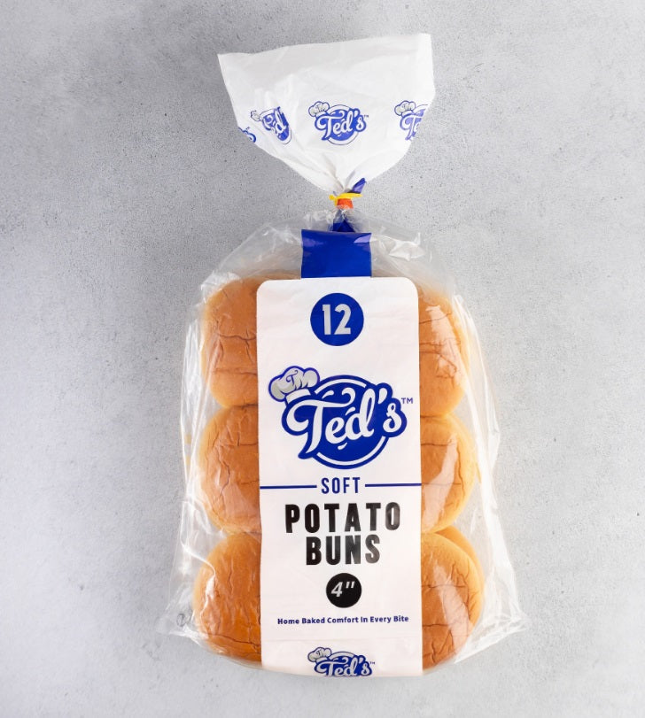 Ted's Soft 4" Potato Rolls / Buns - 12 pack – Carnivore Cartel UK
